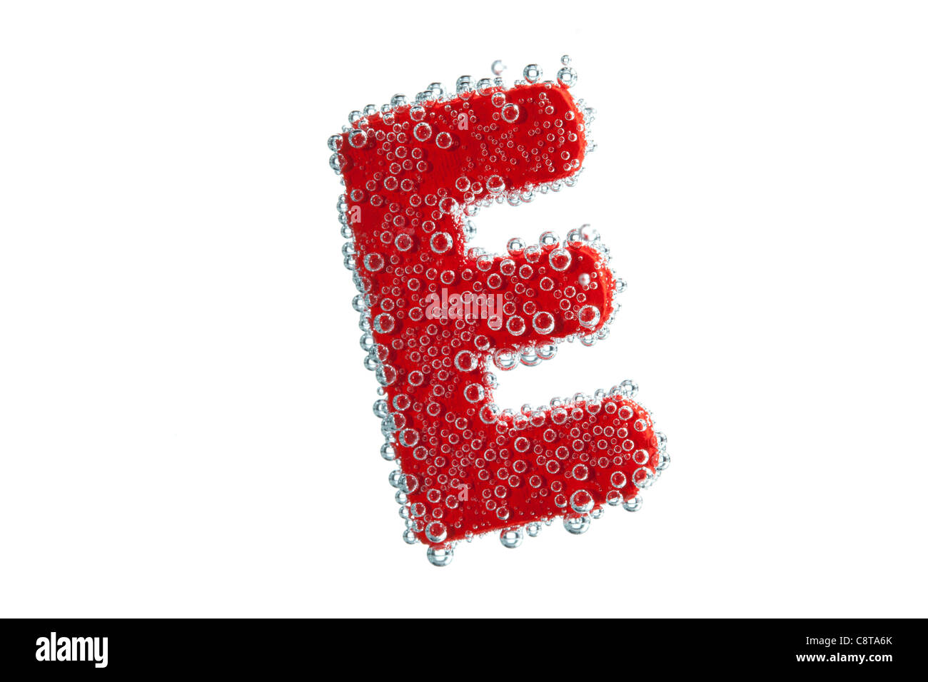 Red Alphabet E Stock Photo - Alamy