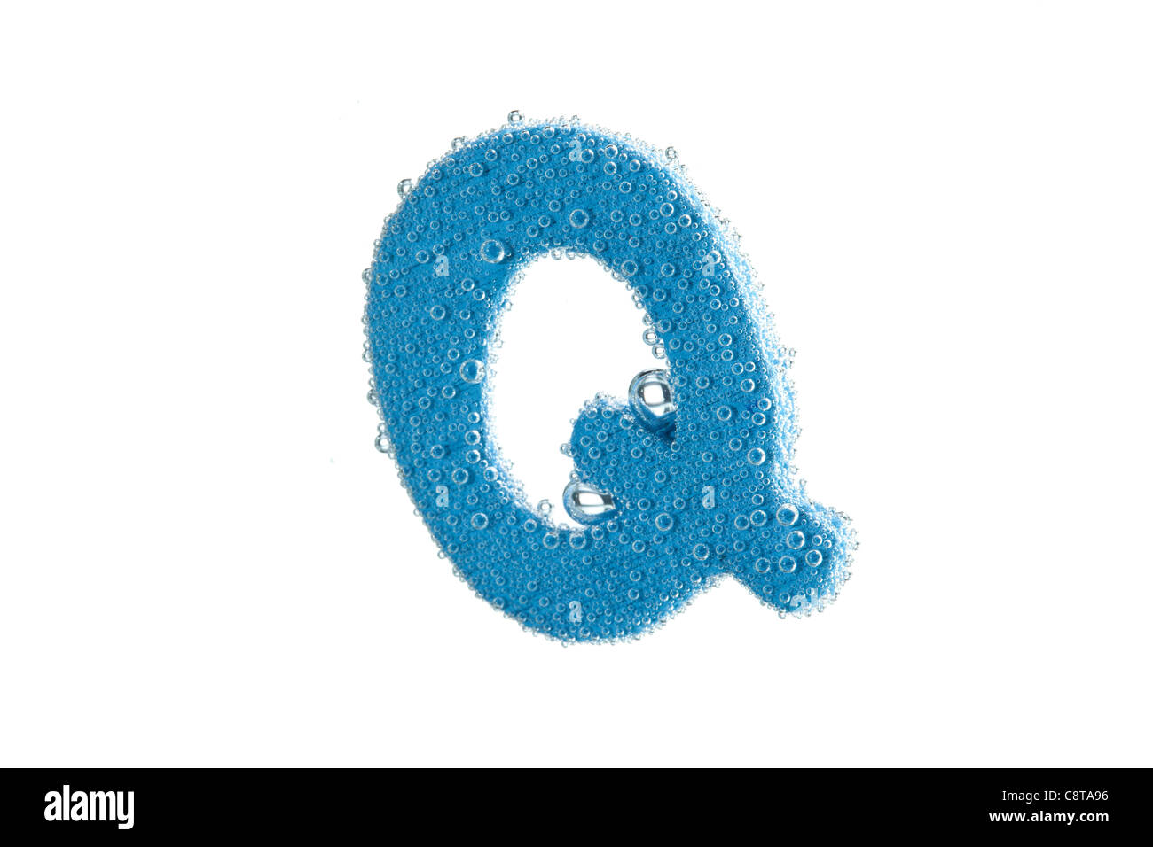 Blue Alphabet Q Stock Photo - Alamy