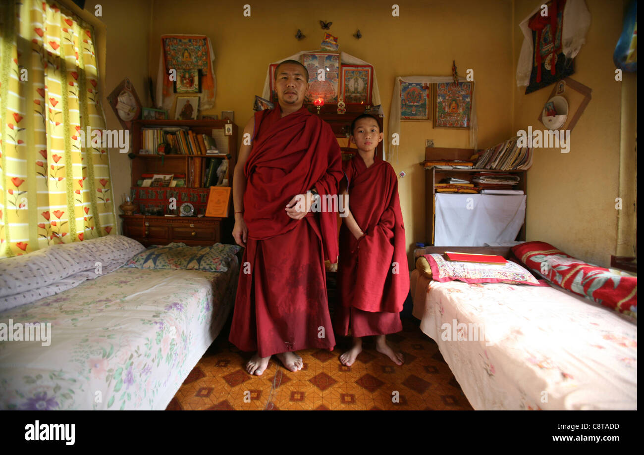Tibetan Monks in Nepal Stock Photo - Alamy