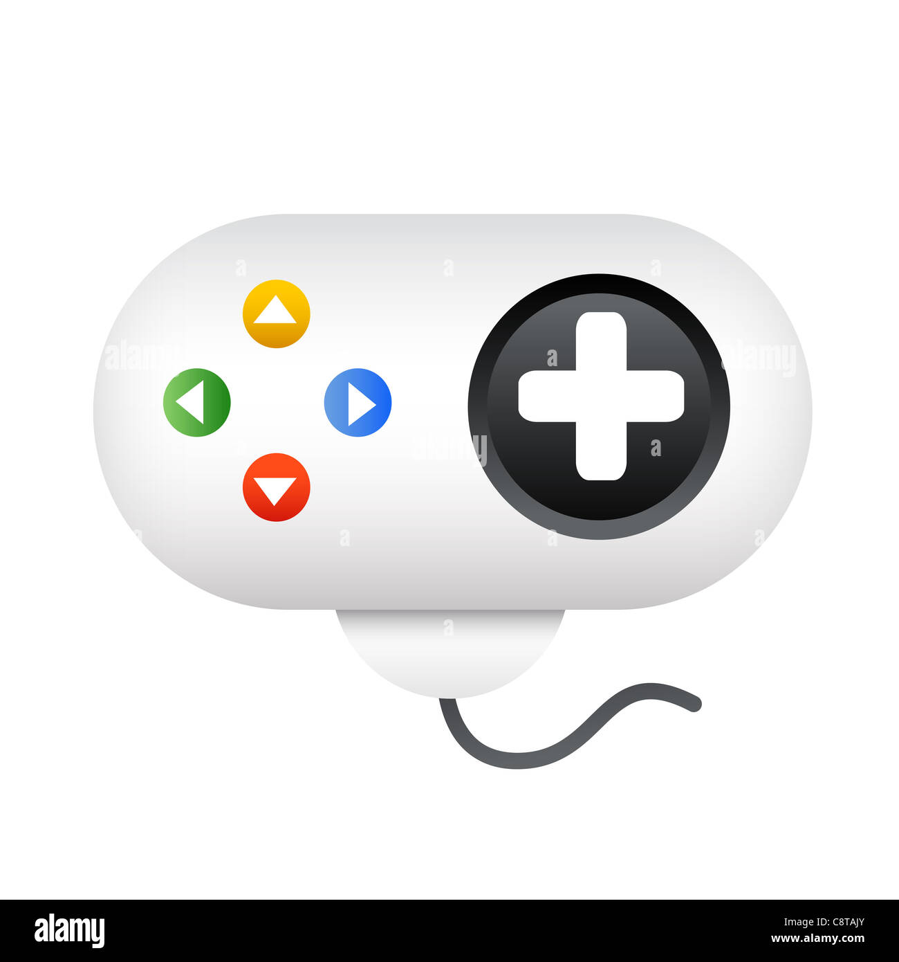 Illustration of video game joystick Stock Photo - Alamy