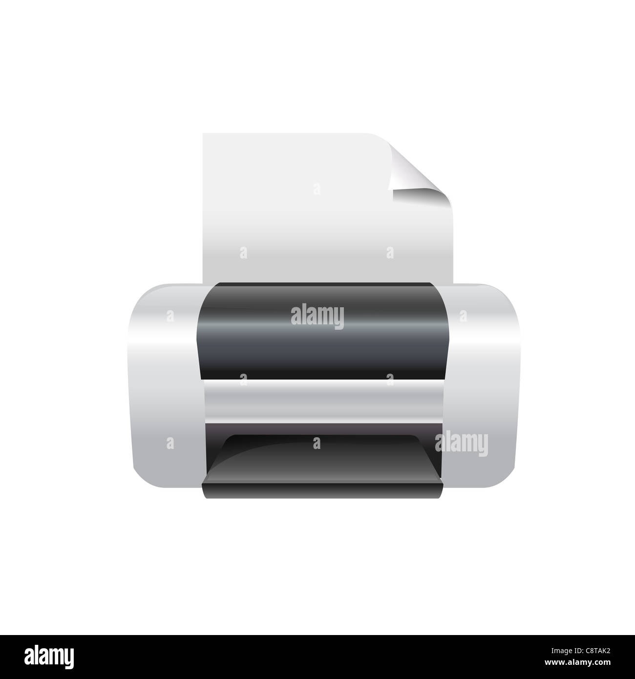 Illustration of computer printer Stock Photo - Alamy