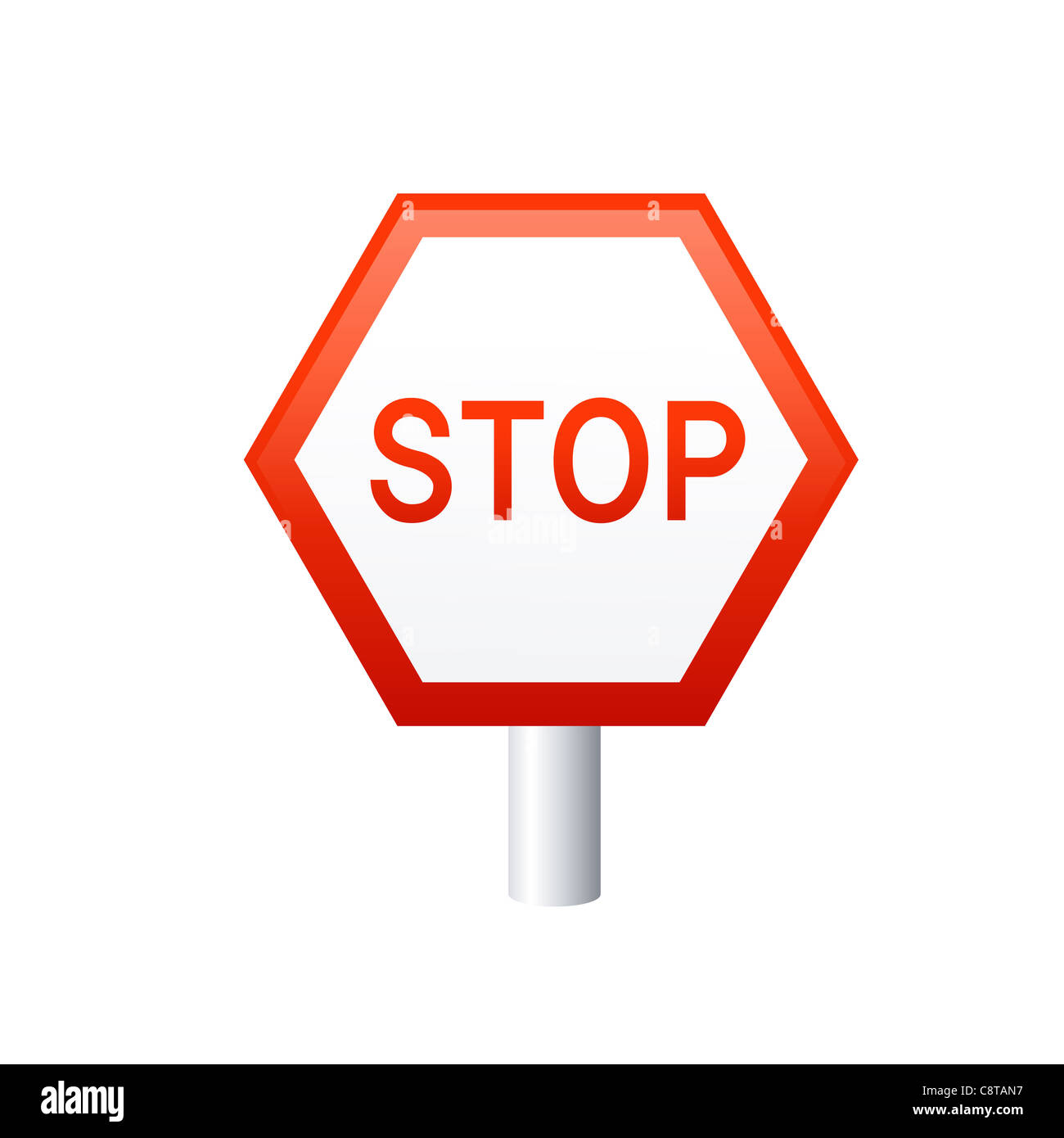 Illustration of stop sign Stock Photo - Alamy