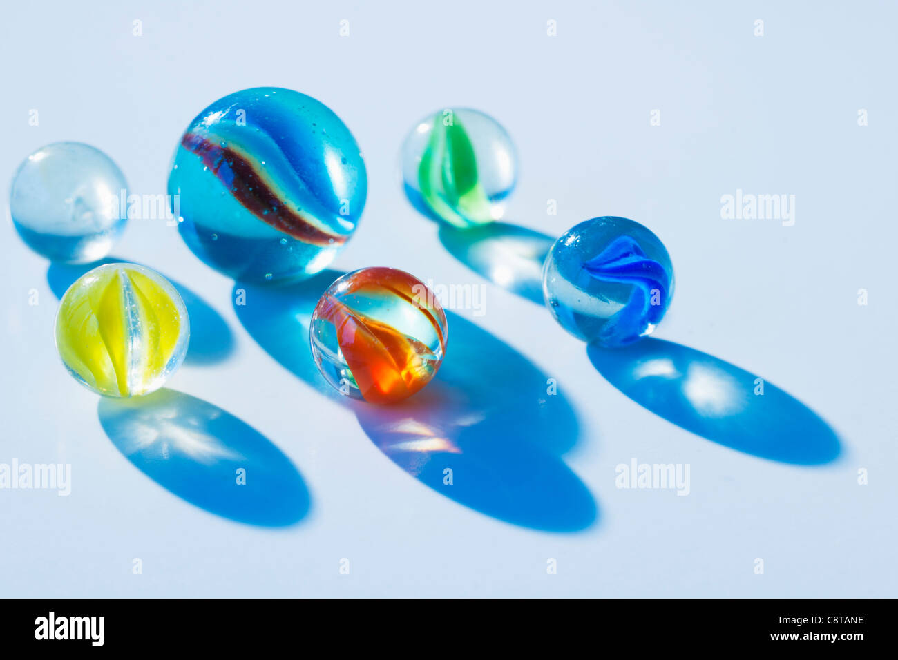 Studio shot of colorful marbles Stock Photo - Alamy
