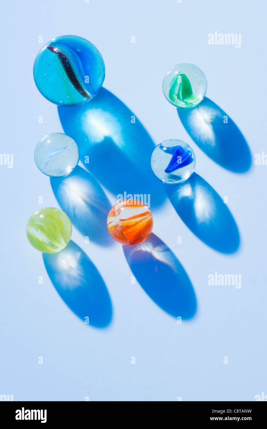 Studio shot of colorful marbles Stock Photo - Alamy