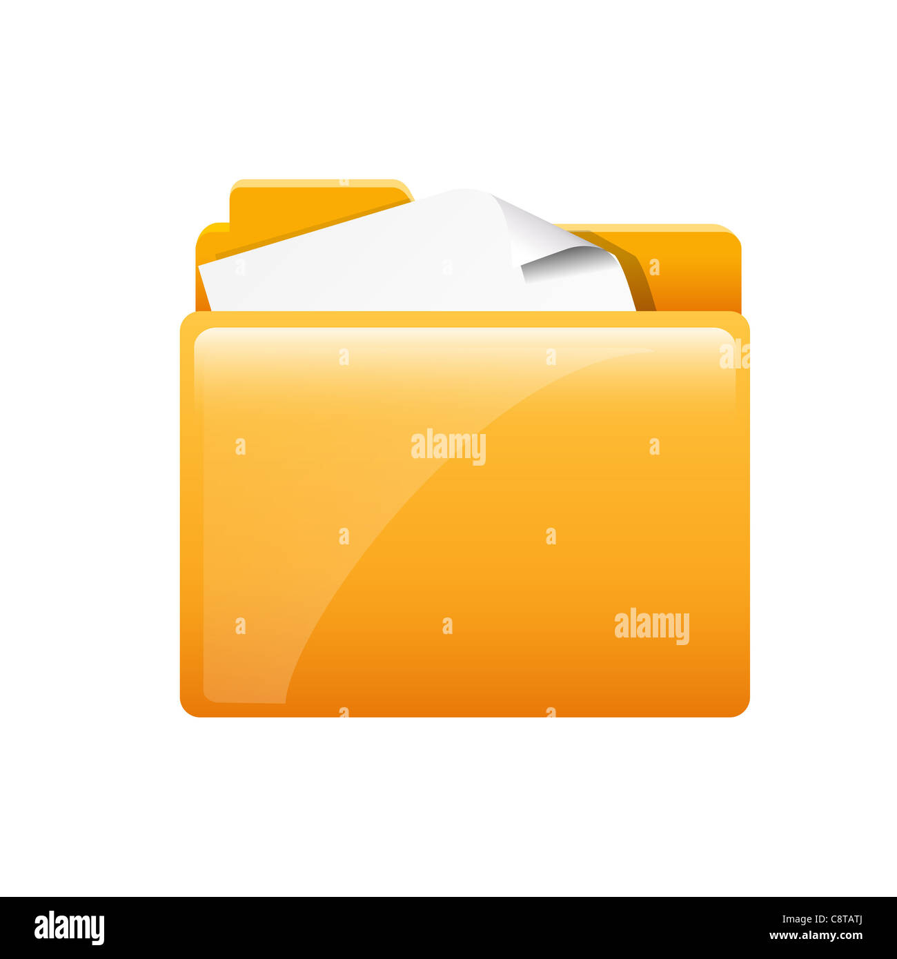 Illustration of folder and document Stock Photo - Alamy