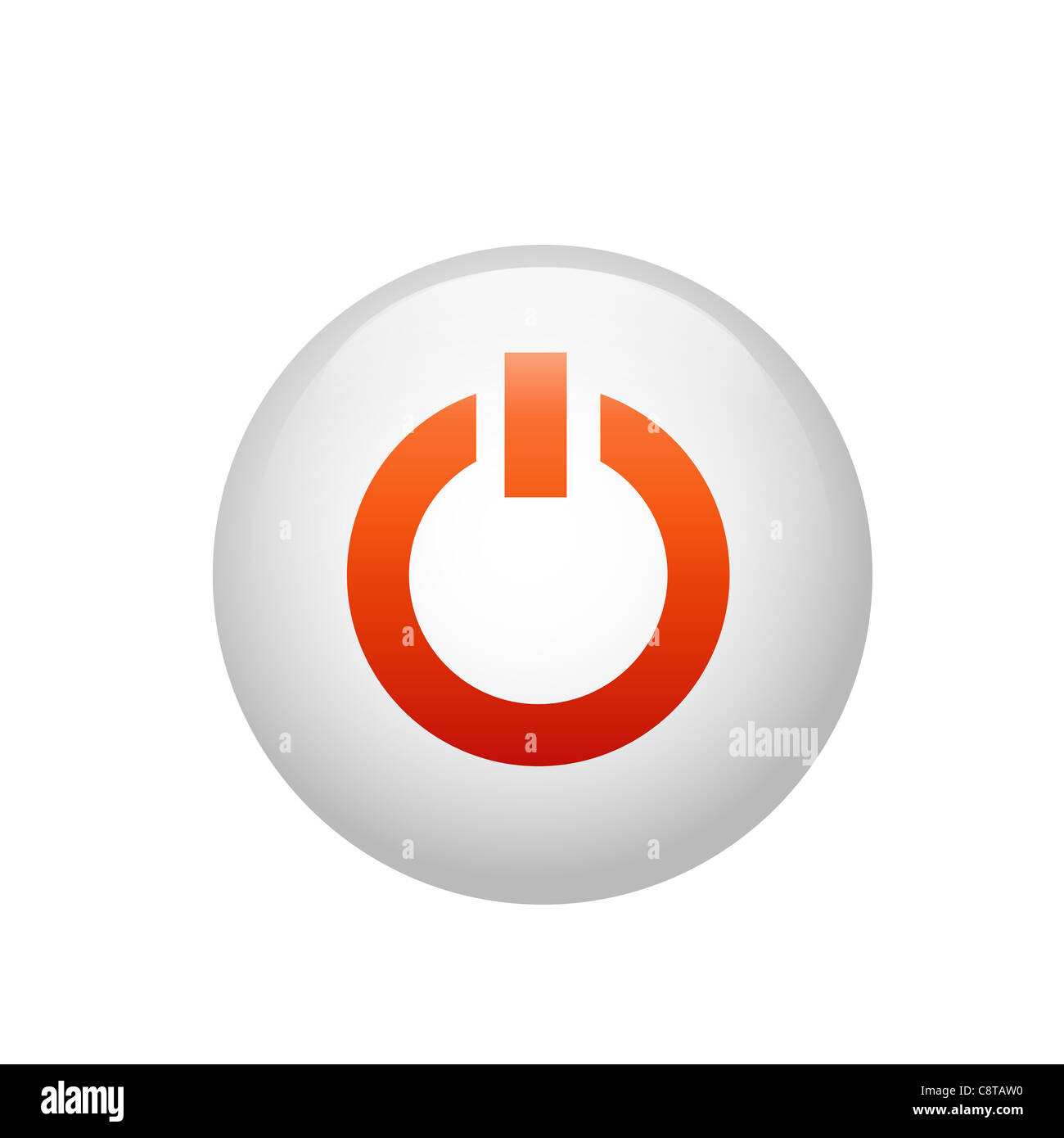 Illustration of power button Stock Photo - Alamy