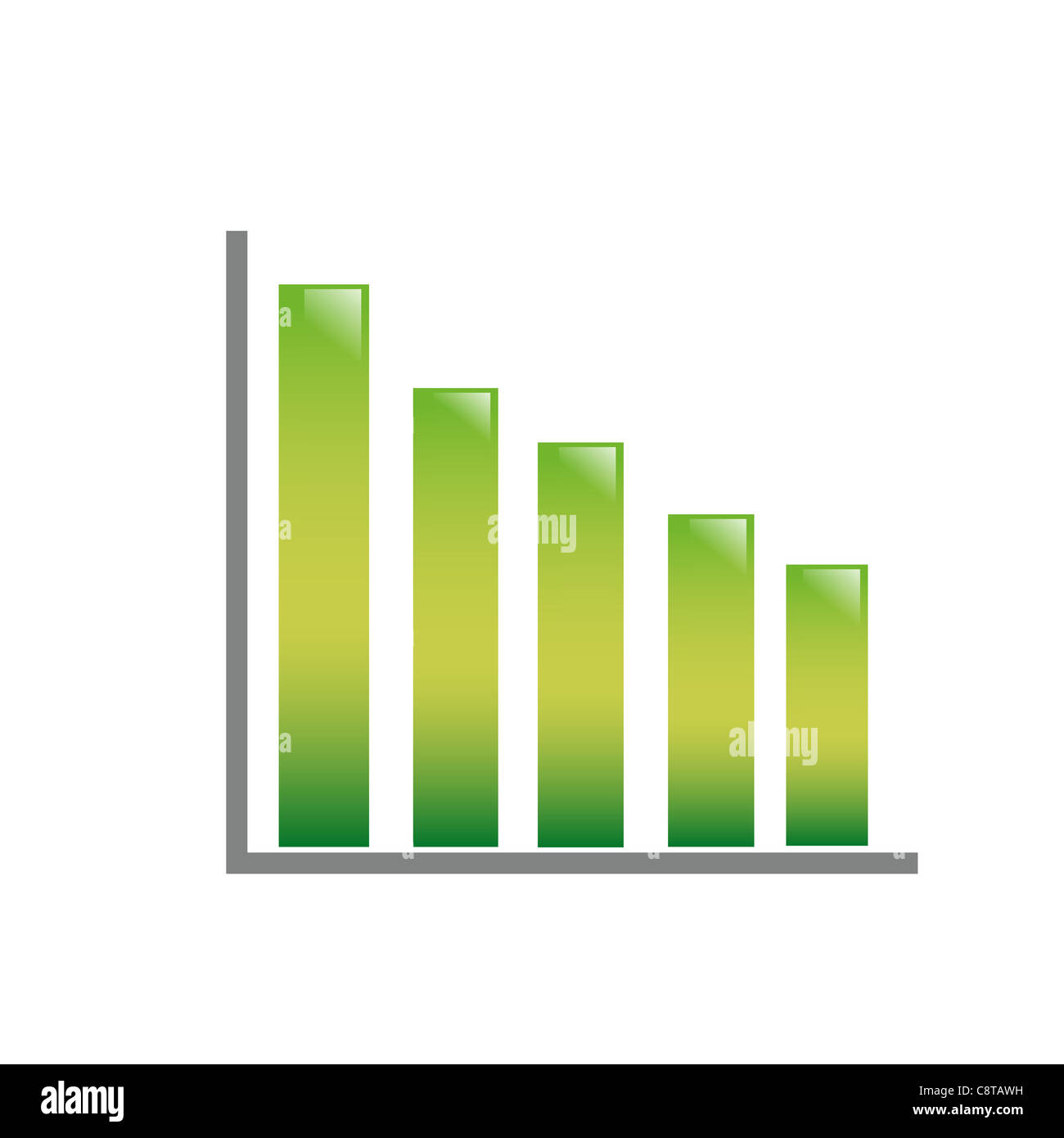 Illustration of bar graph Stock Photo - Alamy