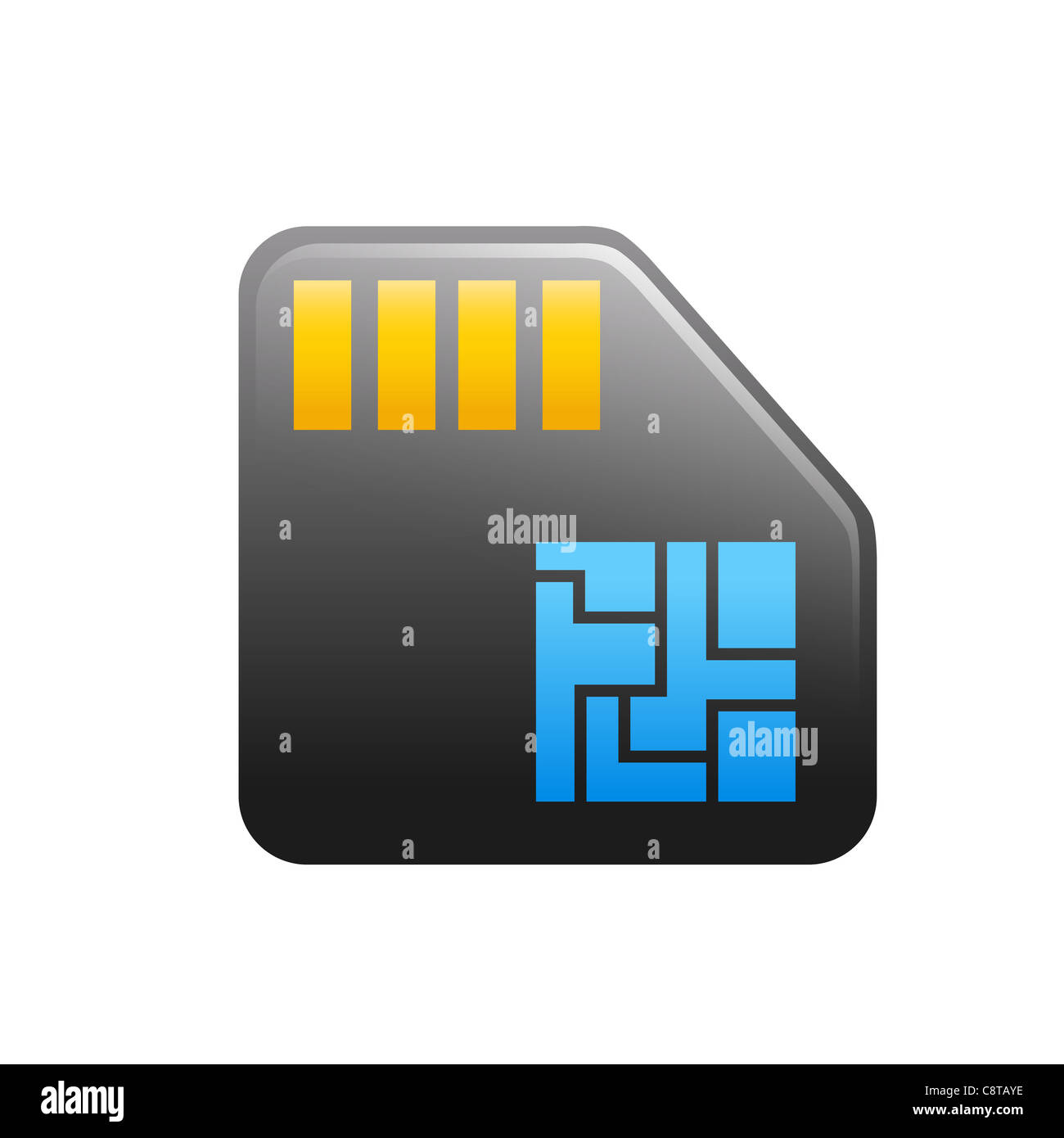 Illustration of memory card Stock Photo - Alamy