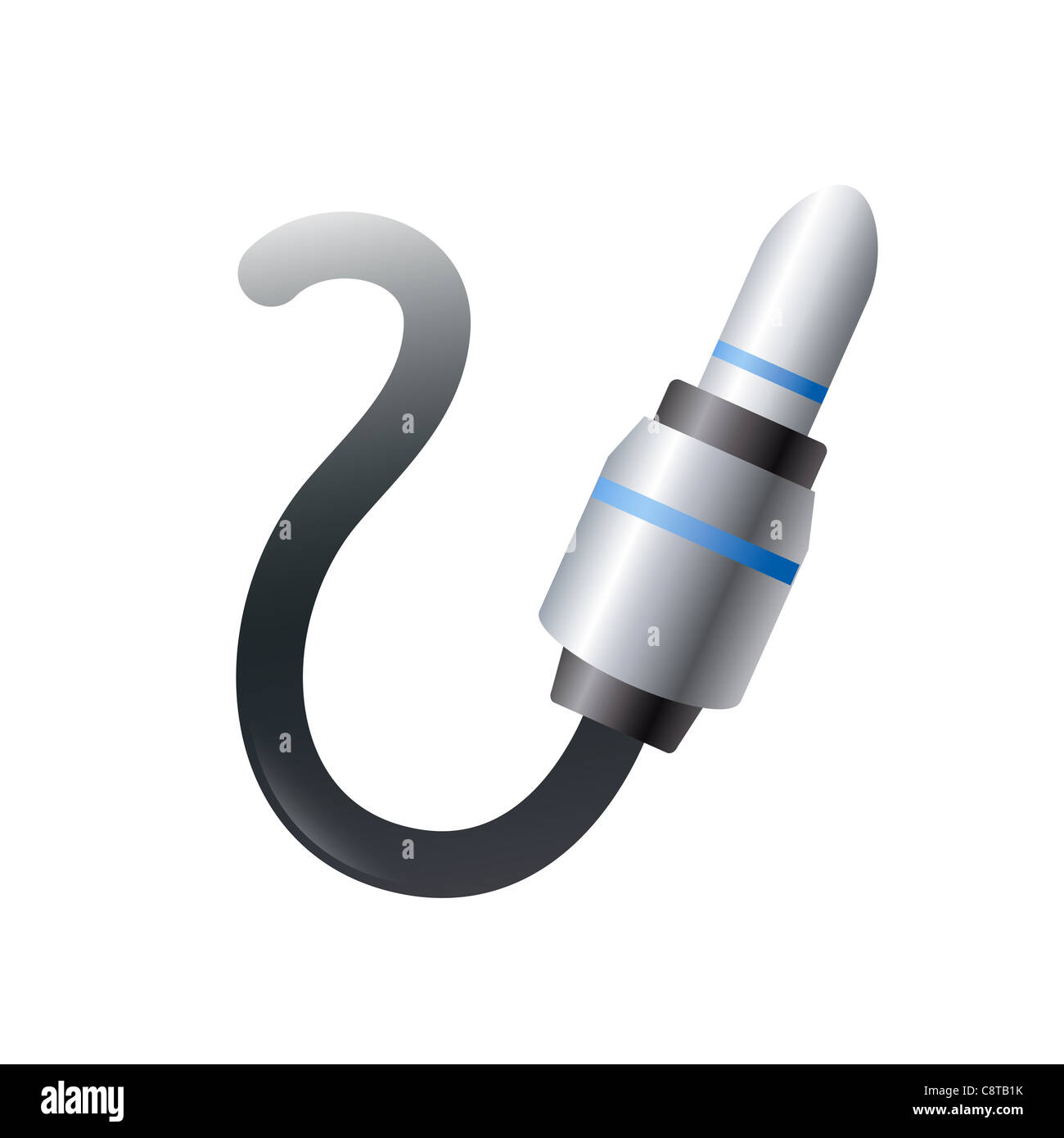 Illustration of an audio jack plug-in Stock Photo - Alamy