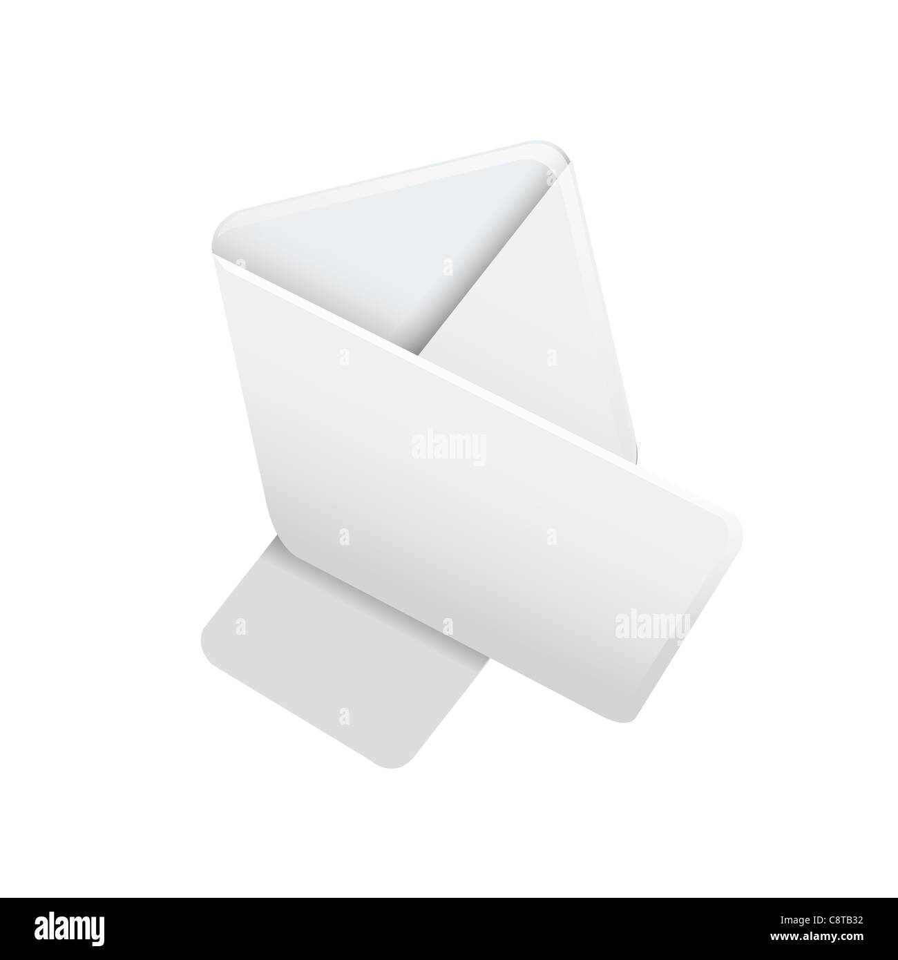 Illustration of an folded object Stock Photo - Alamy