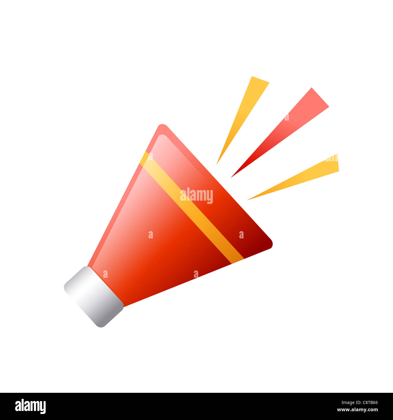 Illustration of an bullhorn Stock Photo - Alamy