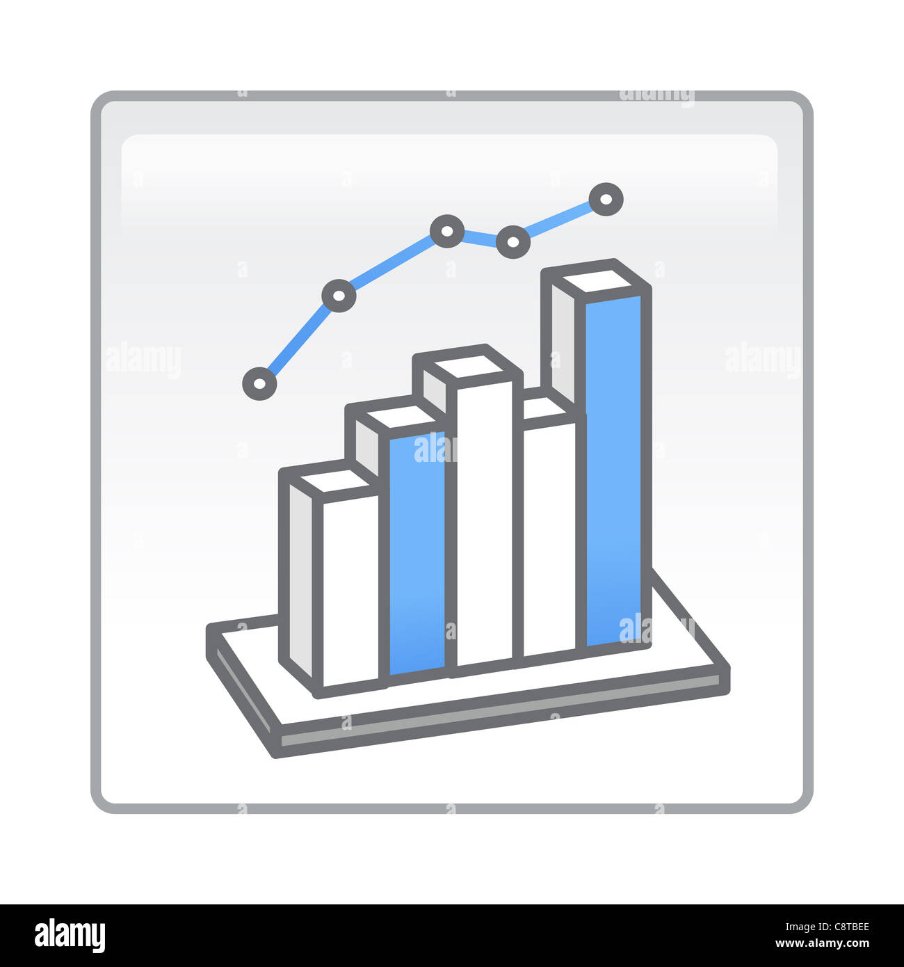 Illustration of bar graph Stock Photo - Alamy