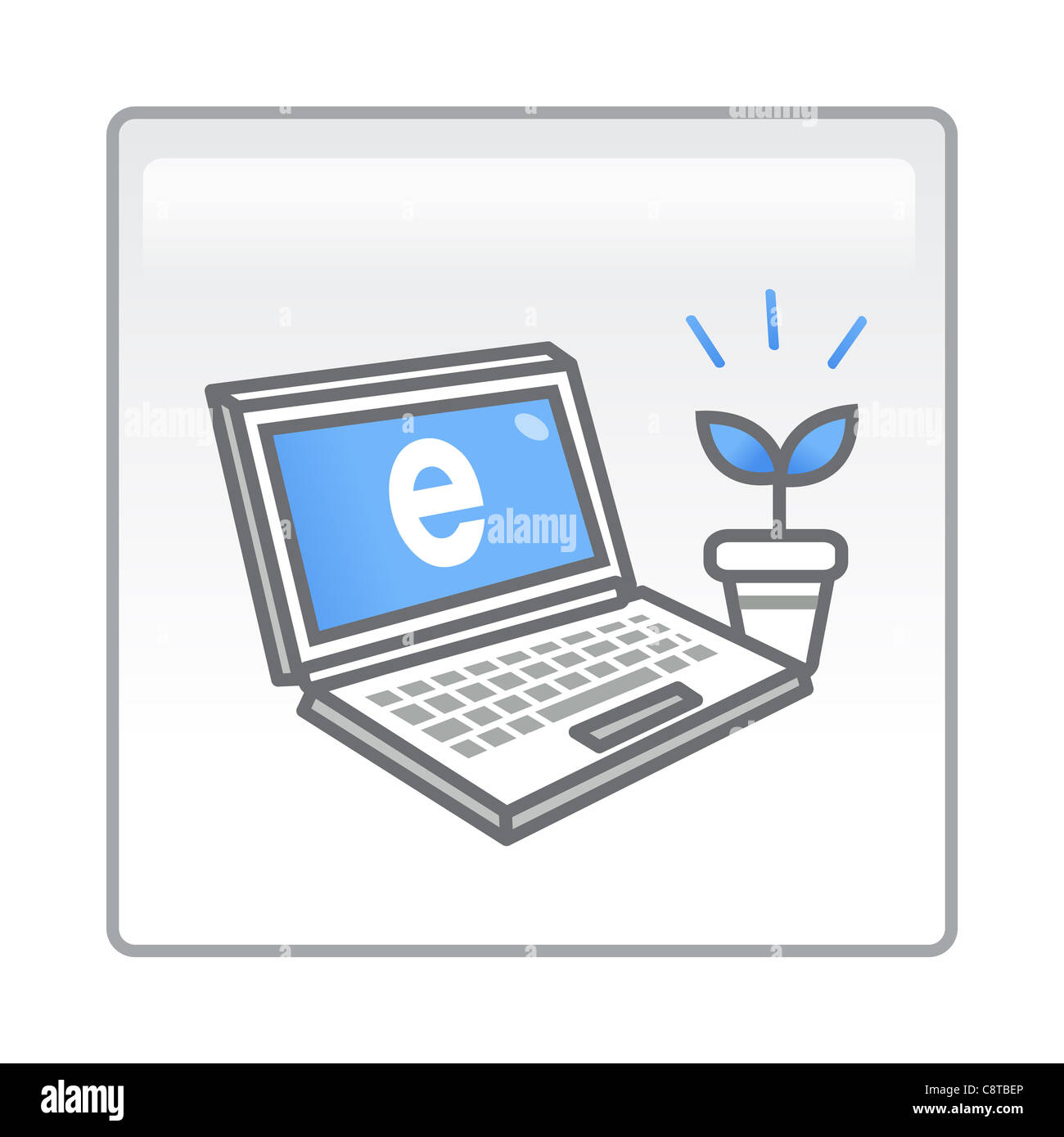 Illustration of internet and laptop Stock Photo - Alamy