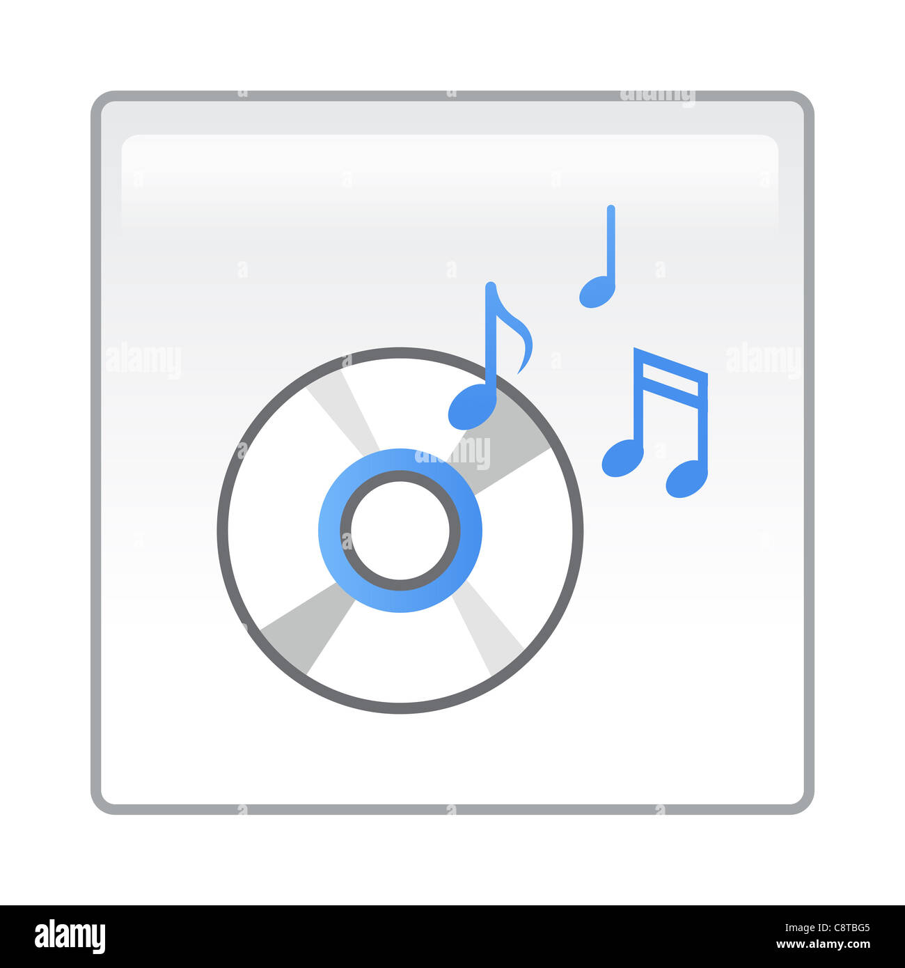Illustration of compact disc with musical symbol Stock Photo - Alamy