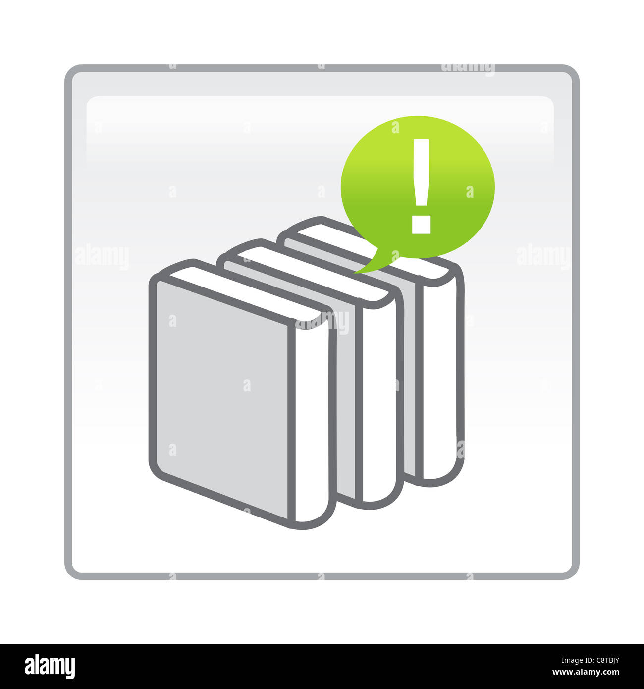 Illustration of books with symbol Stock Photo - Alamy