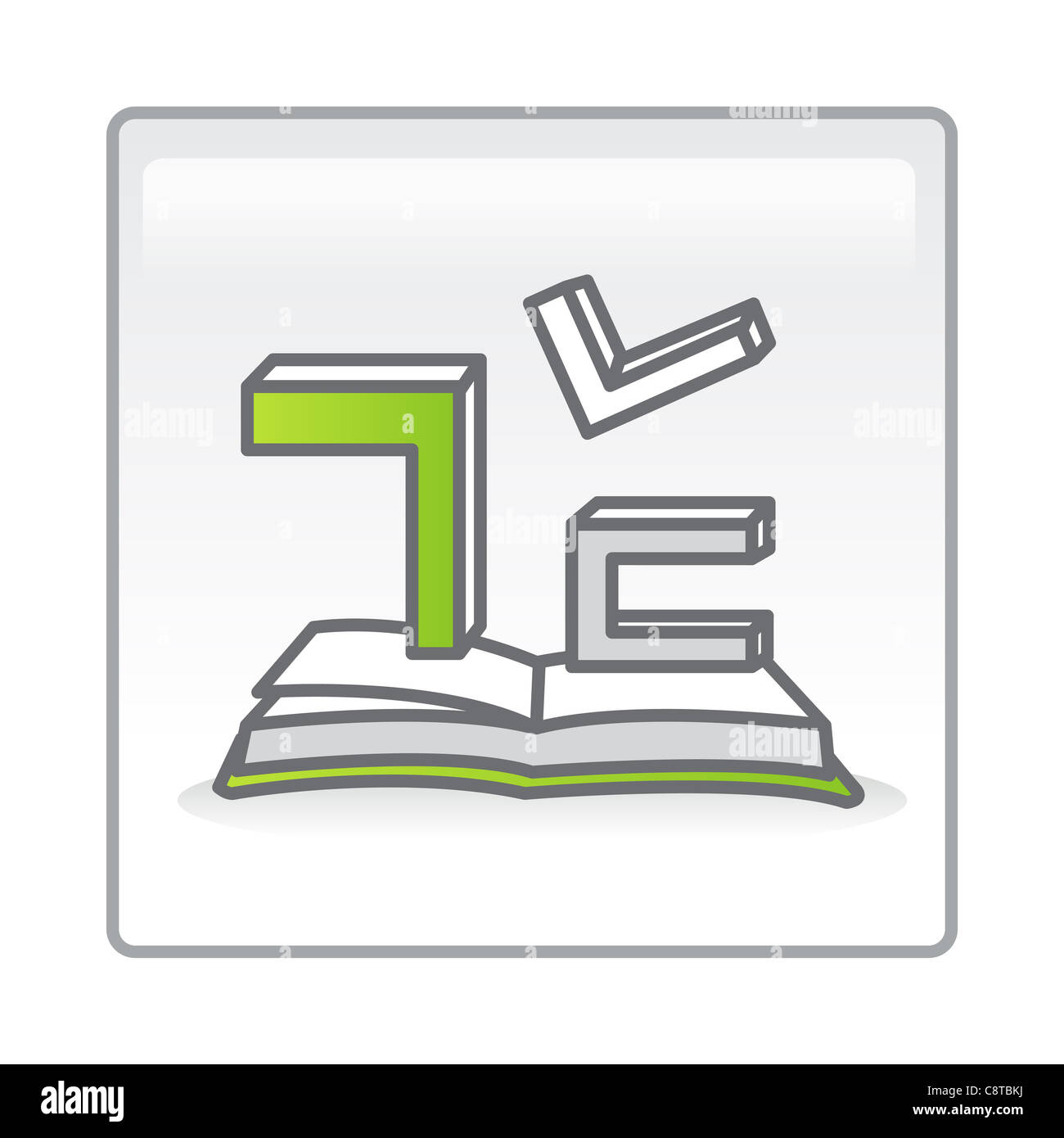 Illustration of book and symbol Stock Photo - Alamy