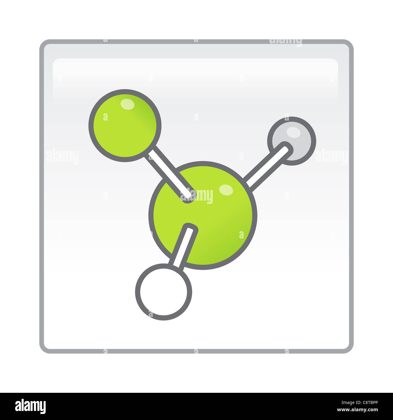 Illustration of green molecules Stock Photo - Alamy