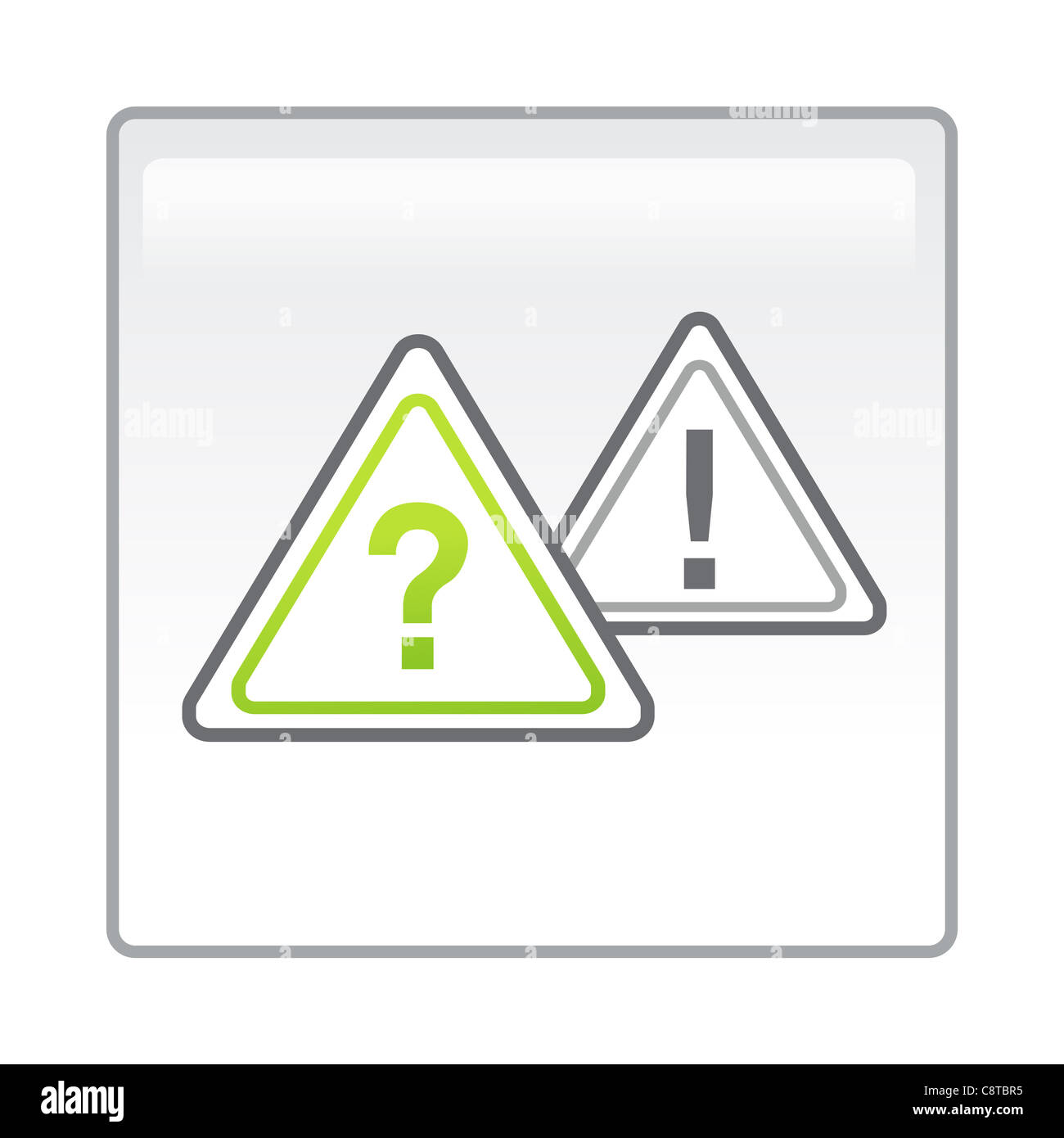 Warning symbols in triangle Stock Photo - Alamy