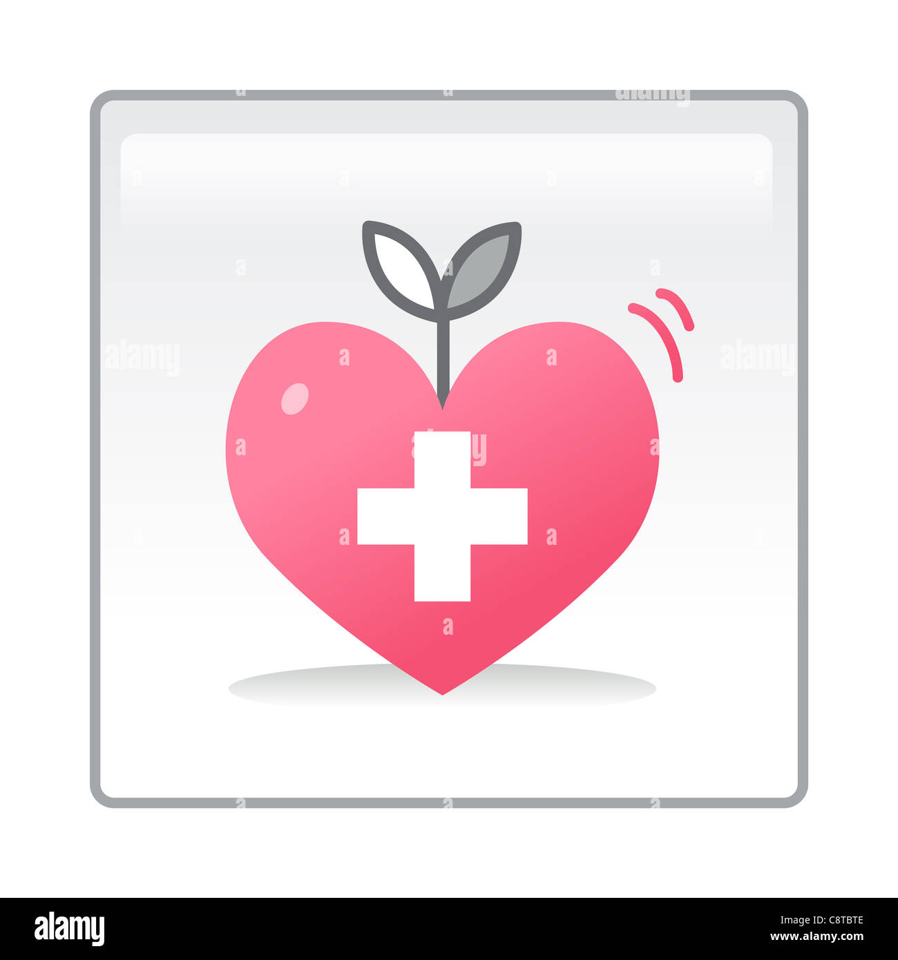 Illustration of heart with cross shape Stock Photo - Alamy