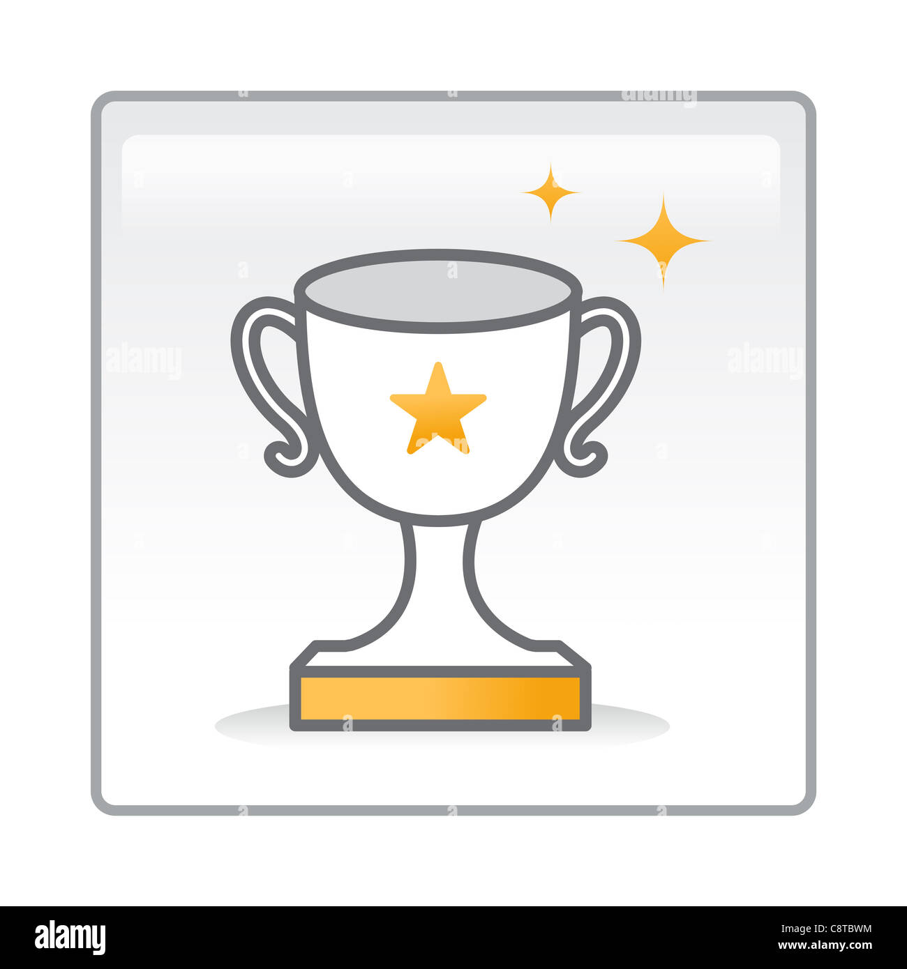 Trophy against white background Stock Photo - Alamy