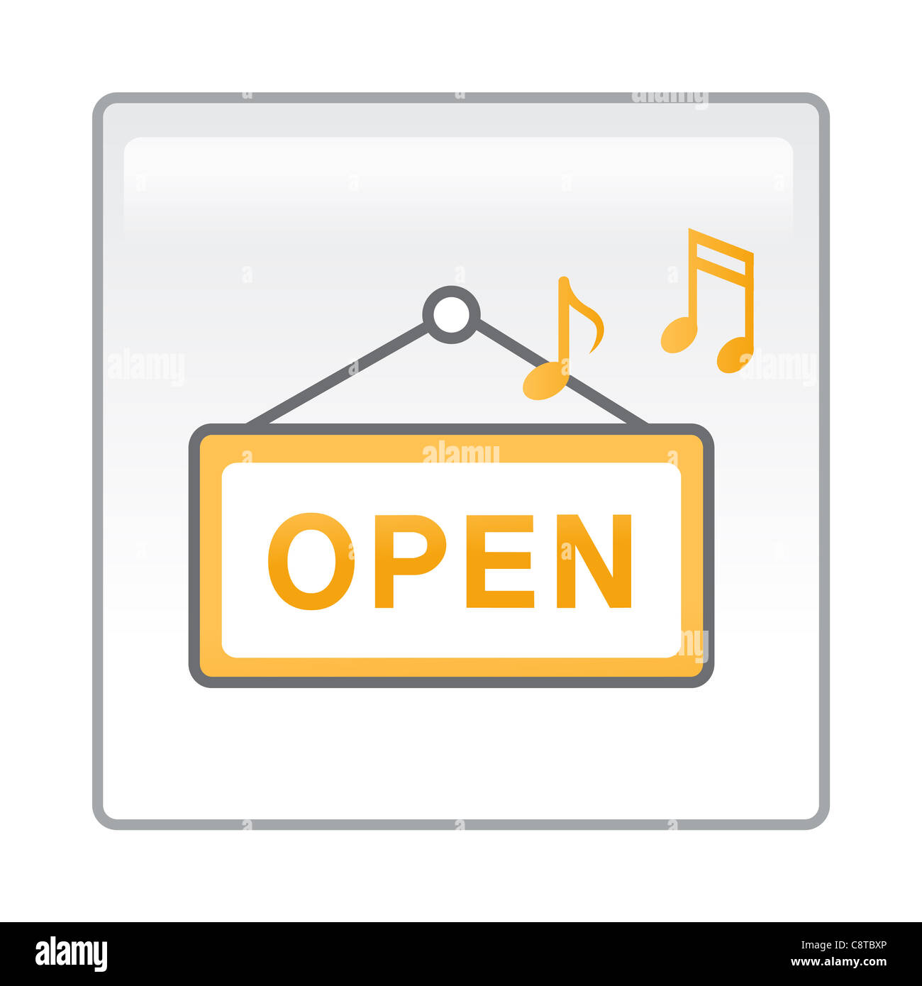 Open signboard Cut Out Stock Images & Pictures - Alamy