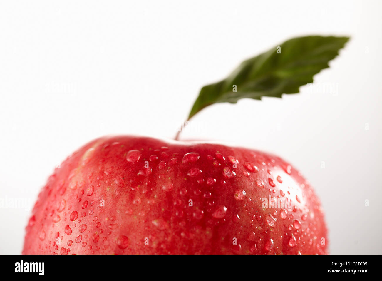 Close-up Of Apple With Water Drops Stock Photo - Alamy