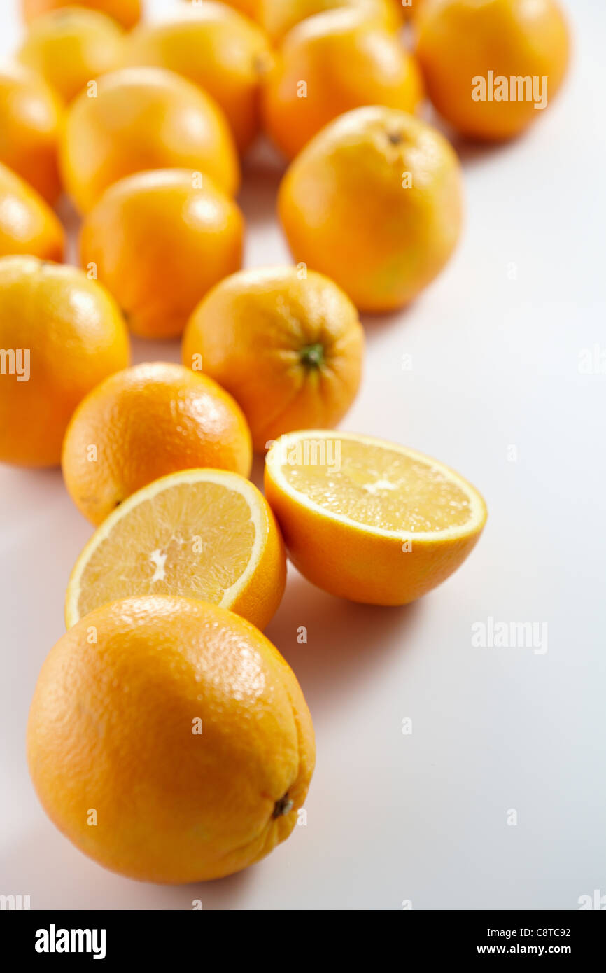 Close-up And Slice Of Oranges Stock Photo - Alamy