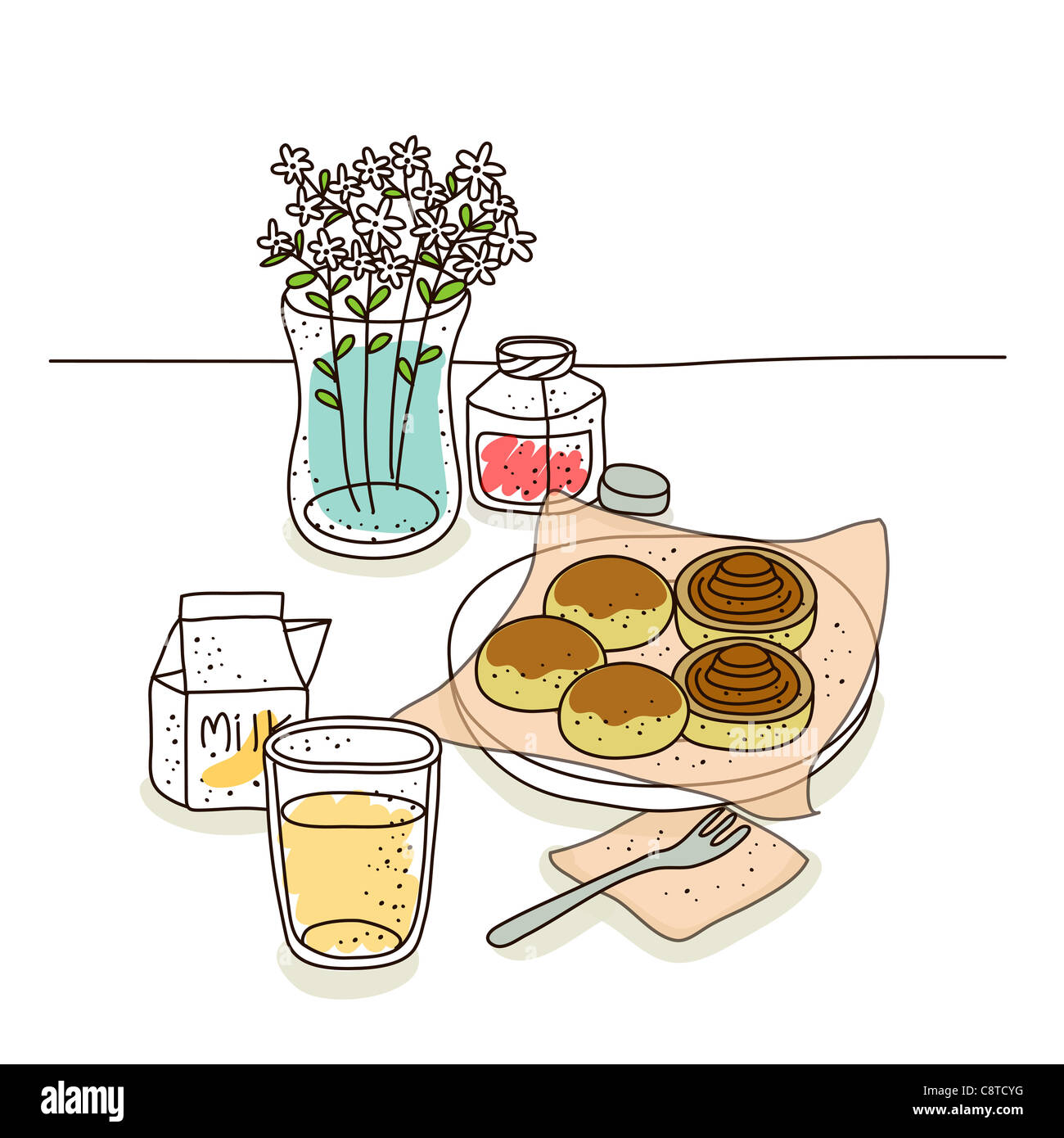 Illustration of sweet cookies Stock Photo - Alamy