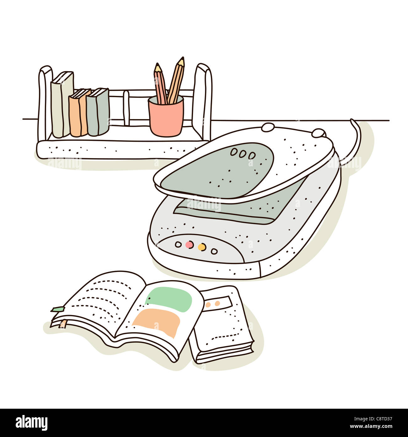 Illustration of scanner Stock Photo - Alamy