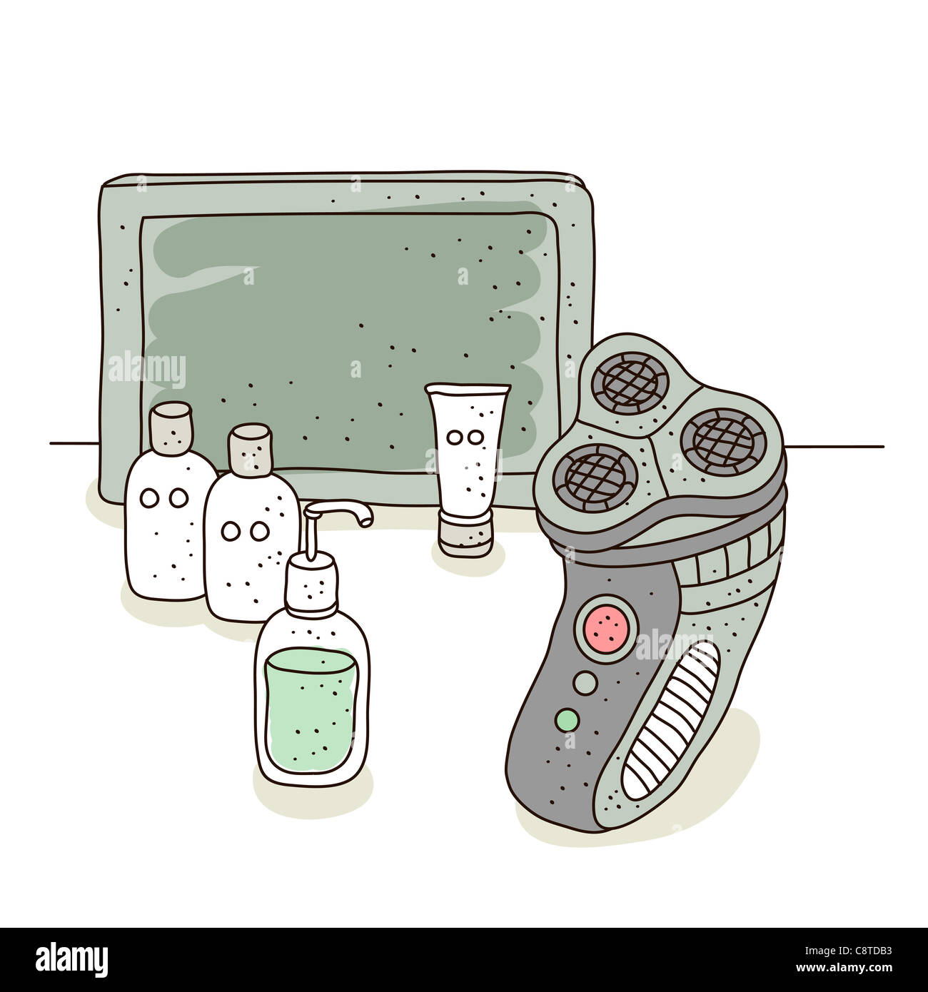 Illustration of electric razor Stock Photo - Alamy