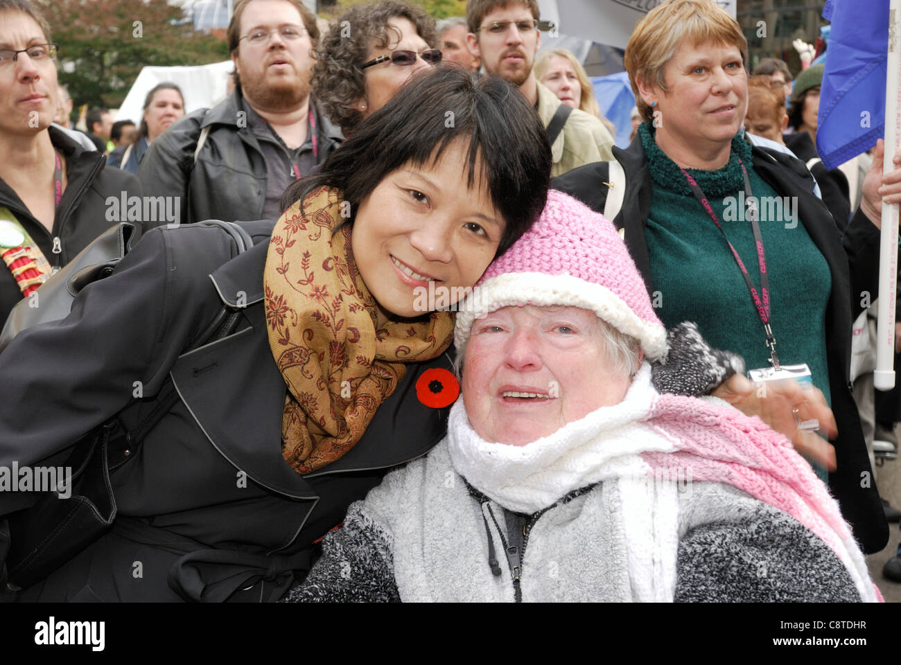 In support, MP Olivia Chow widow of NDP leader of Canada. Jack Layton speaks to the "Support ...