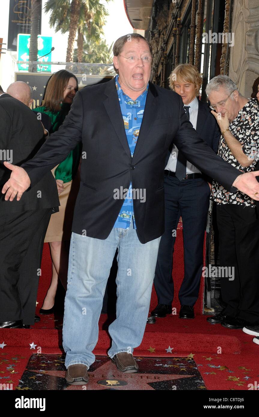 John Lasseter at the induction ceremony for Star on the Hollywood Walk ...