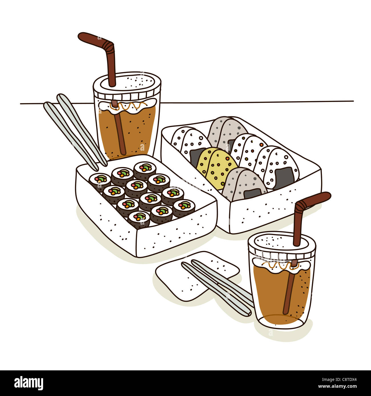 Illustration of refreshment Stock Photo - Alamy