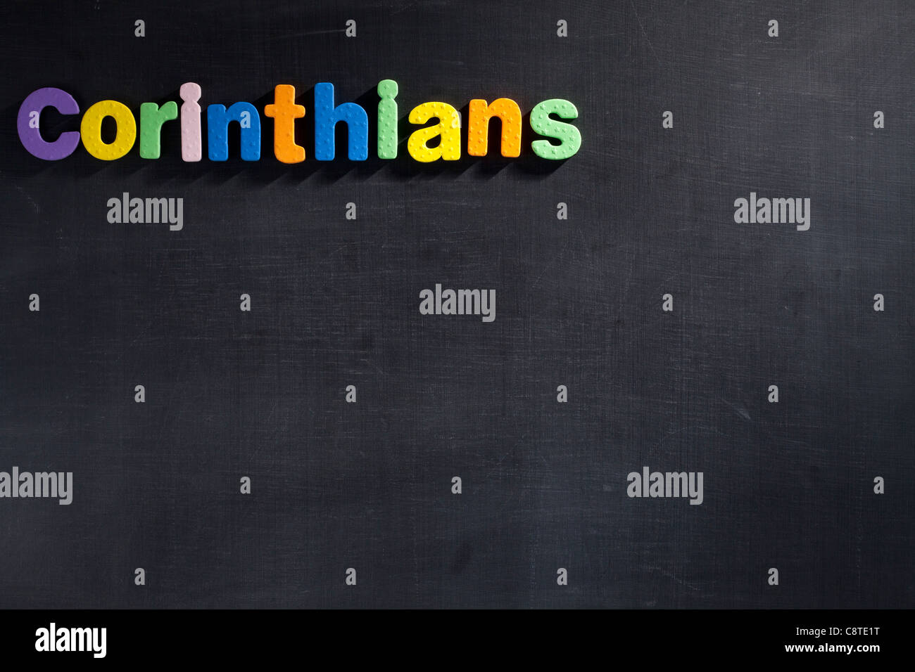 Single word 'Corinthians' in multi colored alphabets Stock Photo - Alamy