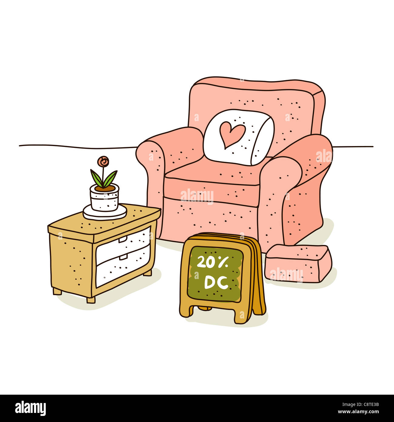 Sofa flower pot Cut Out Stock Images & Pictures - Alamy