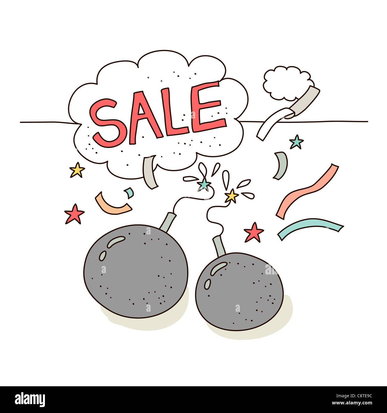 Illustration of exciting sale offer Stock Photo - Alamy