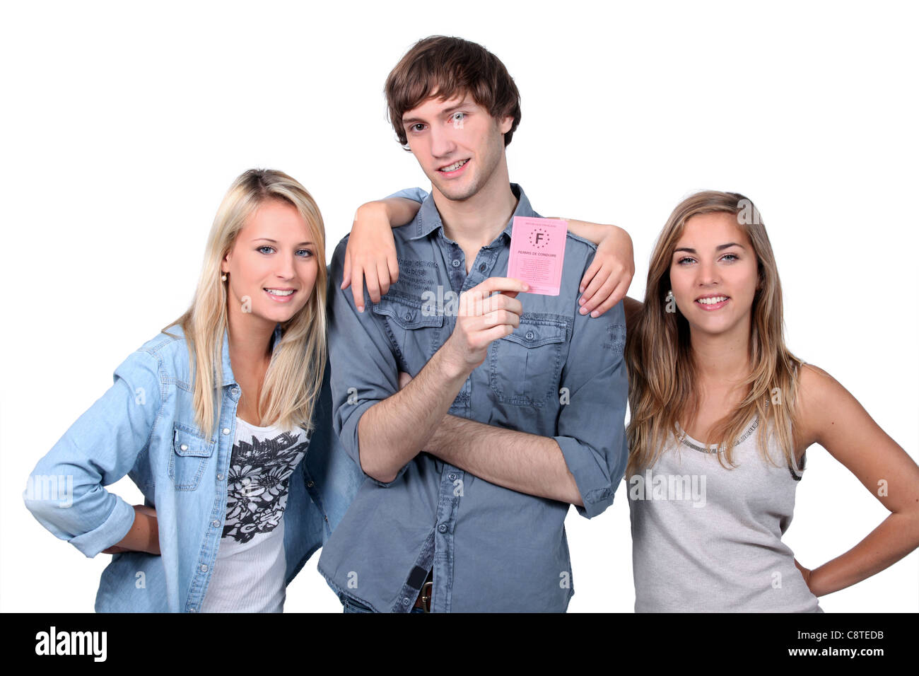 teenager celebrating his driving license Stock Photo - Alamy
