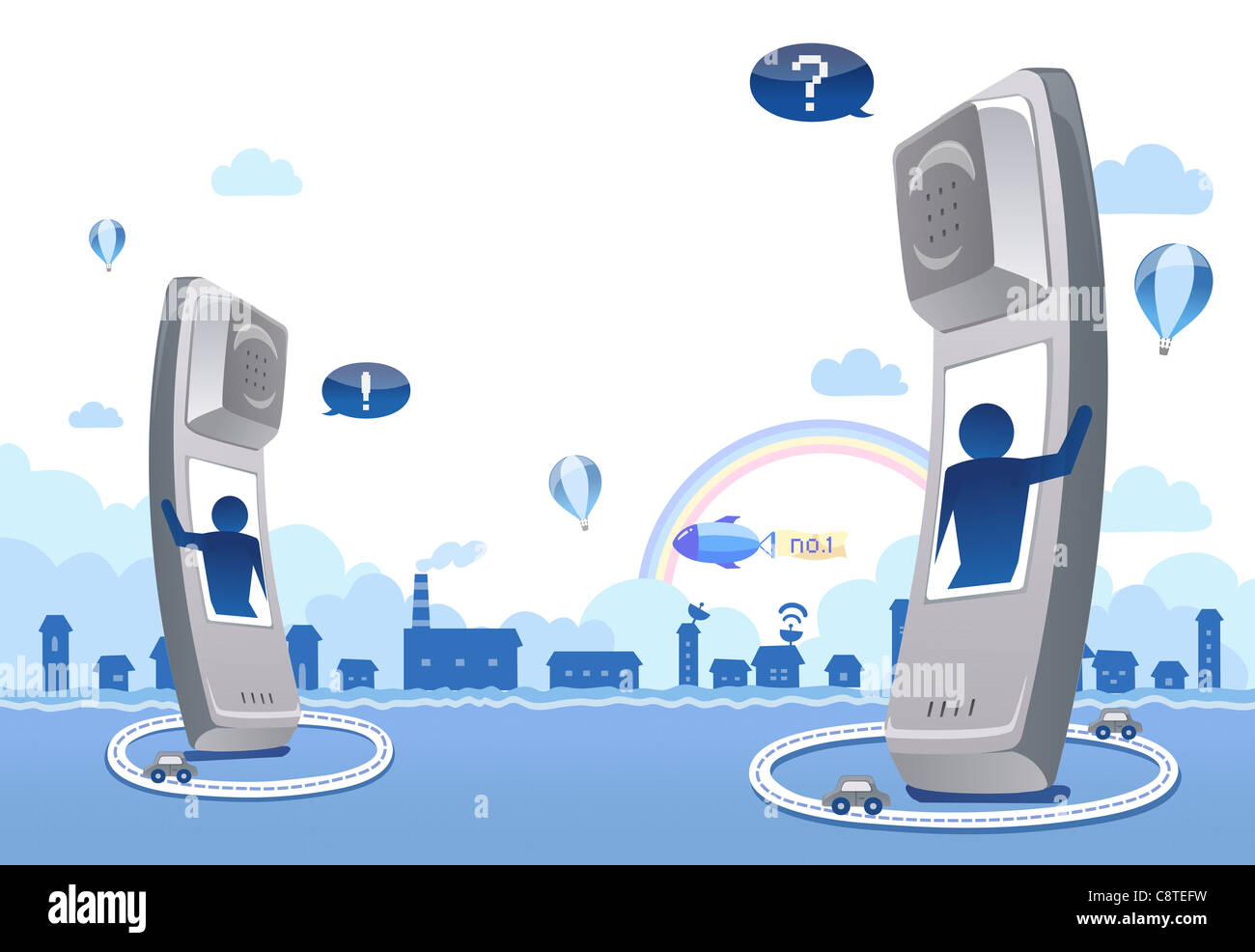 Illustration of telephone receiver Stock Photo - Alamy