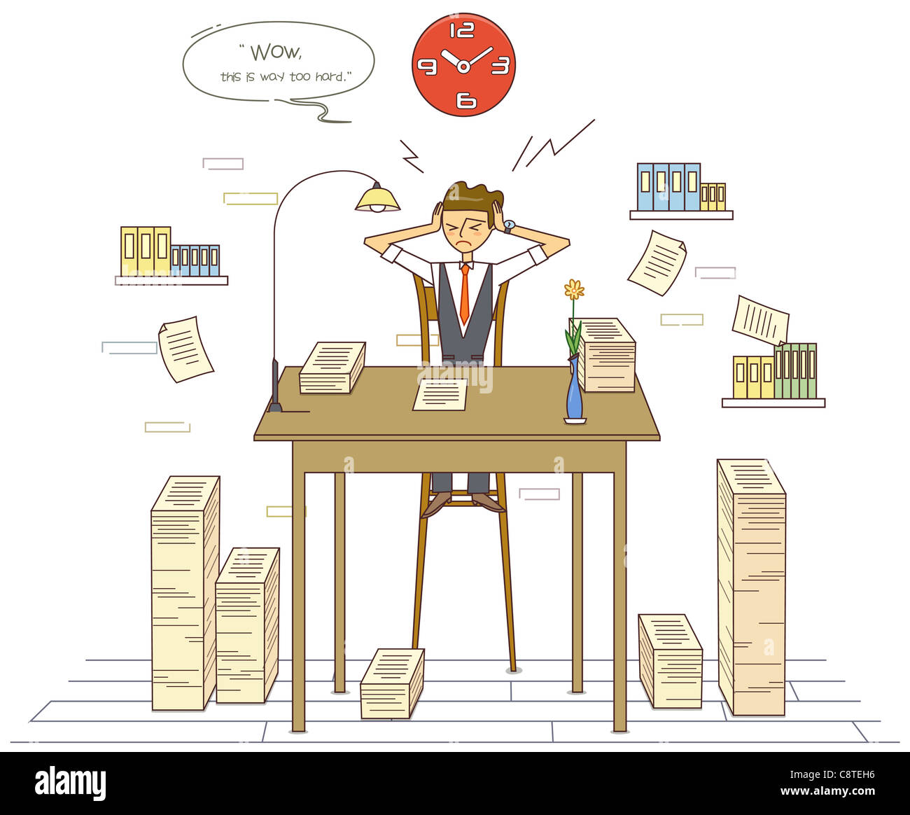 Person stack of papers lifestyle hi-res stock photography and images ...