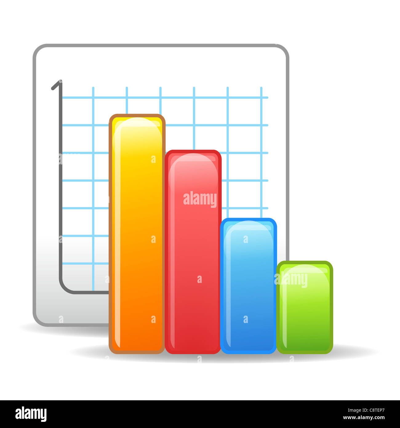 Illustration of business graph Stock Photo - Alamy