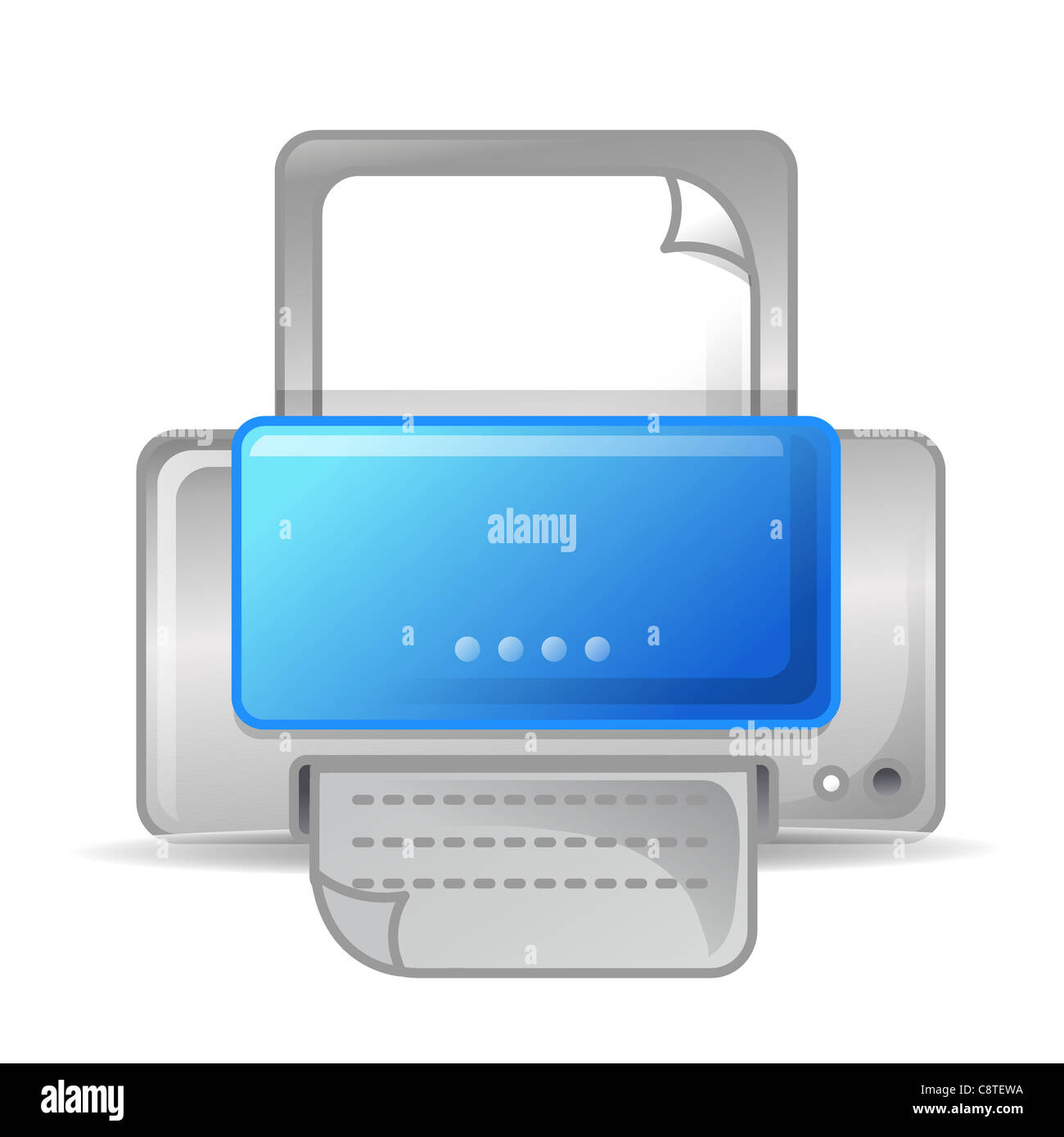 Illustration of printer machine Stock Photo - Alamy