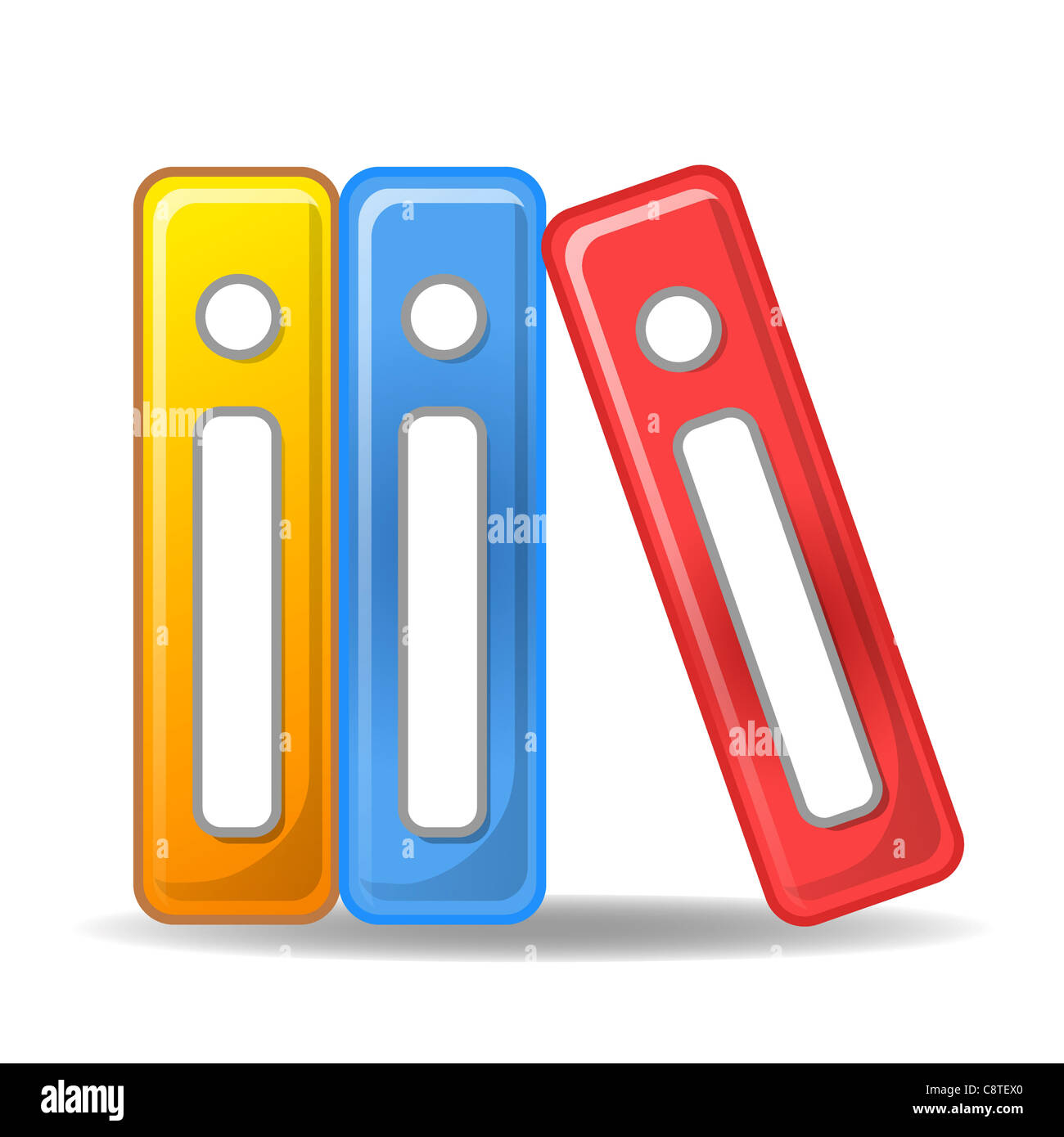 Ring binders against white background Stock Photo - Alamy