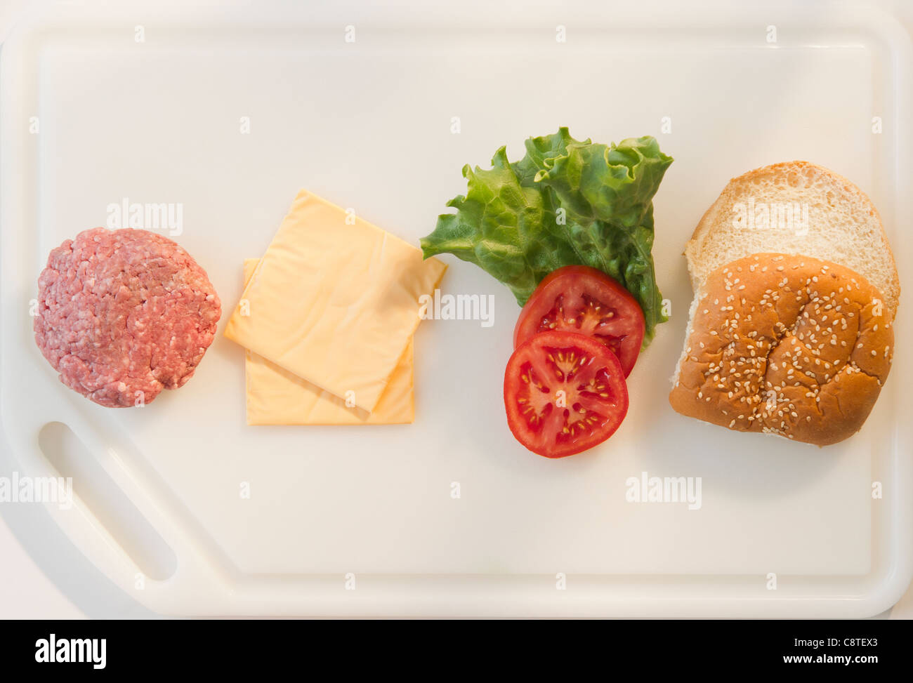 Preparation of hamburger hi-res stock photography and images - Alamy