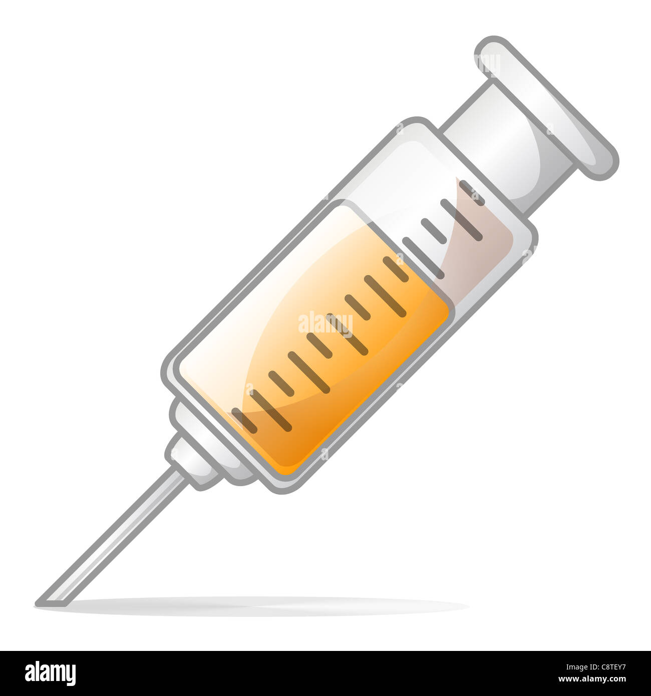 Syringe on white background Stock Photo - Alamy