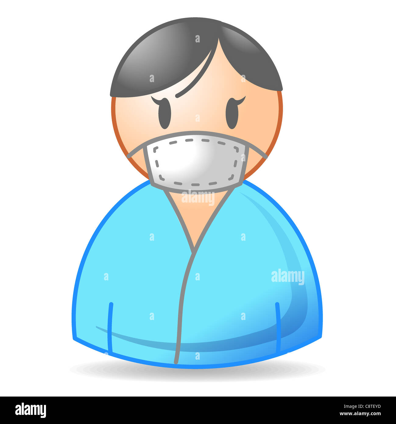 Illustration nurse wearing surgical Cut Out Stock Images & Pictures - Alamy