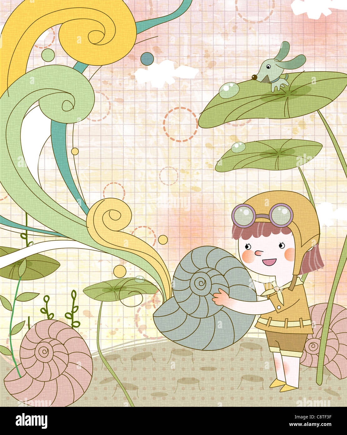 Girl Holding Sea Shell Stock Photo - Alamy