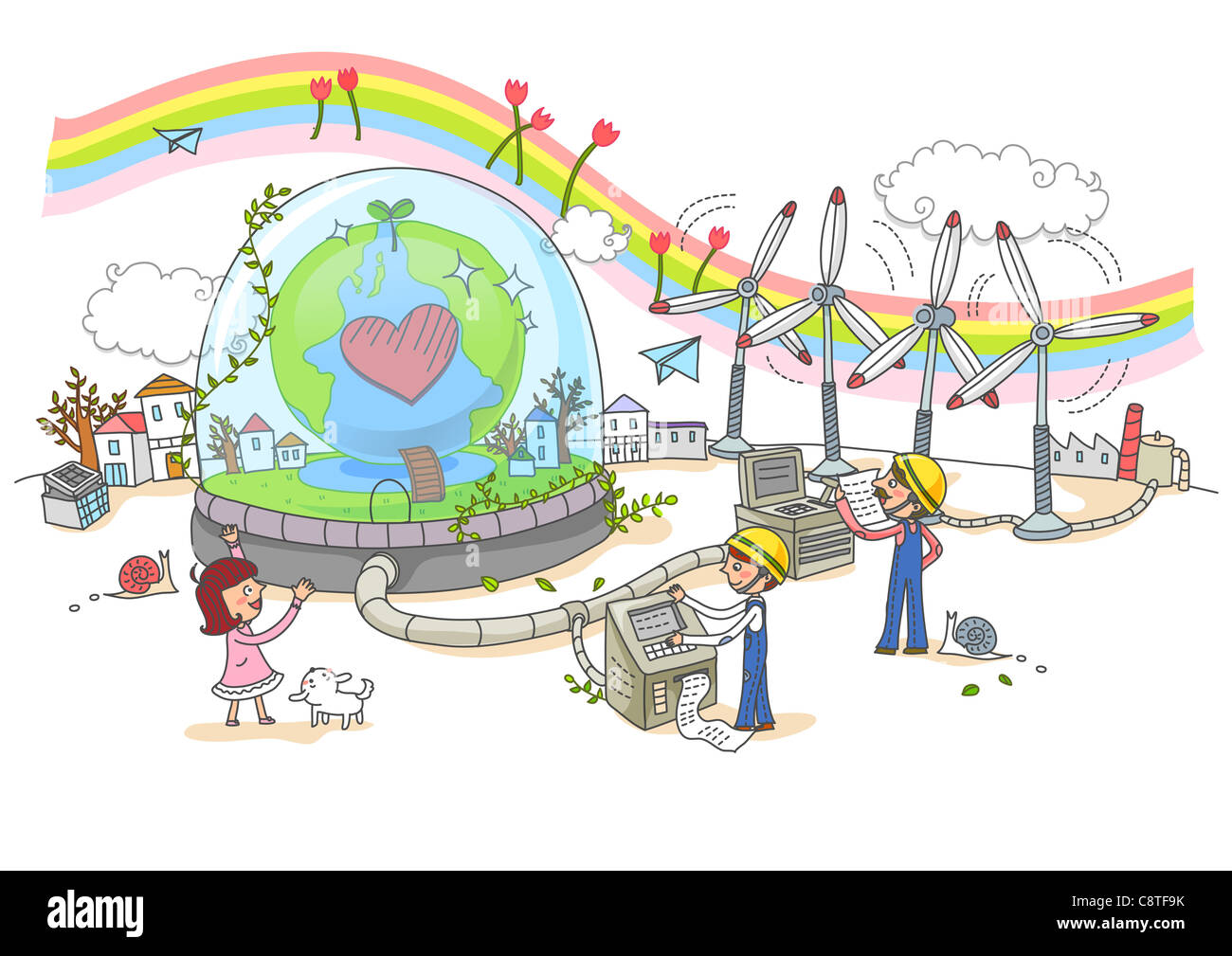 Wind turbine engineer Cut Out Stock Images & Pictures - Alamy