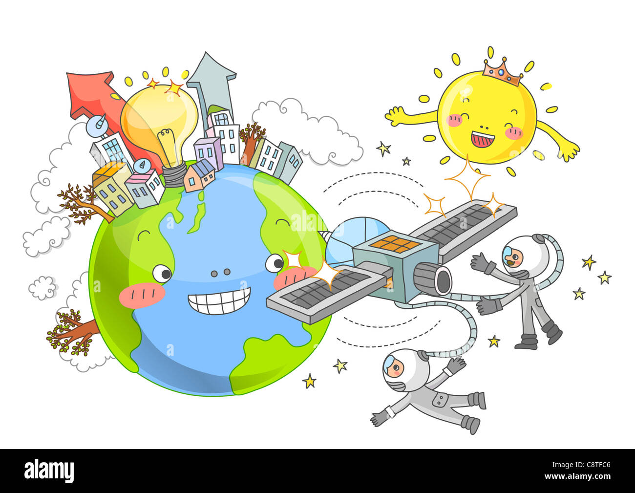 Satellite view of the sun Cut Out Stock Images & Pictures - Alamy