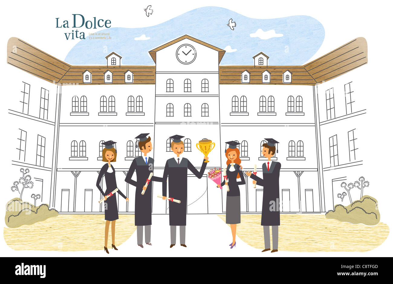 Student exterior Cut Out Stock Images & Pictures - Alamy