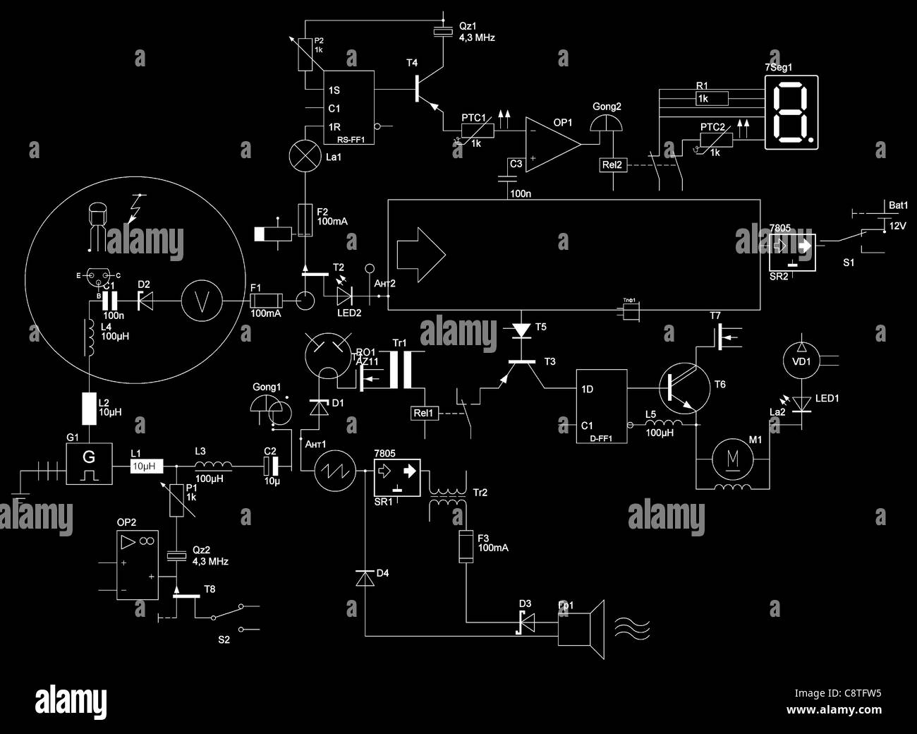 abstract electrical circuit Stock Photo - Alamy